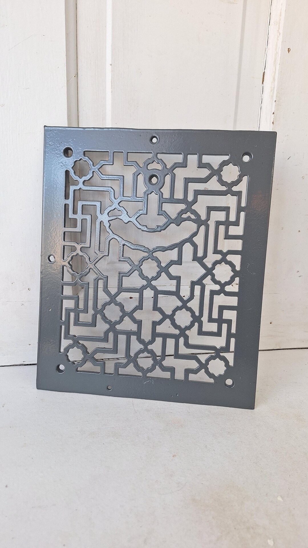 Victorian Era Iron Vent Grate Cover: Fancy Scroll Design (10 X 12 ...