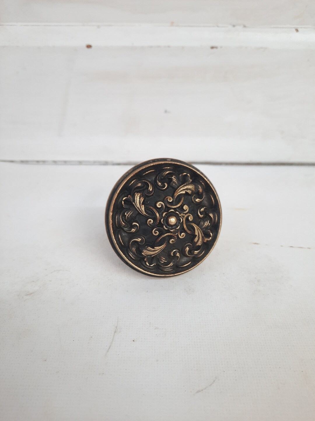 Antique Bronze 'mortain' Doorknob, Reading Hardware Ornate Pattern Knob ...