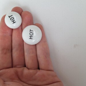 Porcelain Faucet Button Top: Hot Water Handle, Architecture Salvage - Etsy