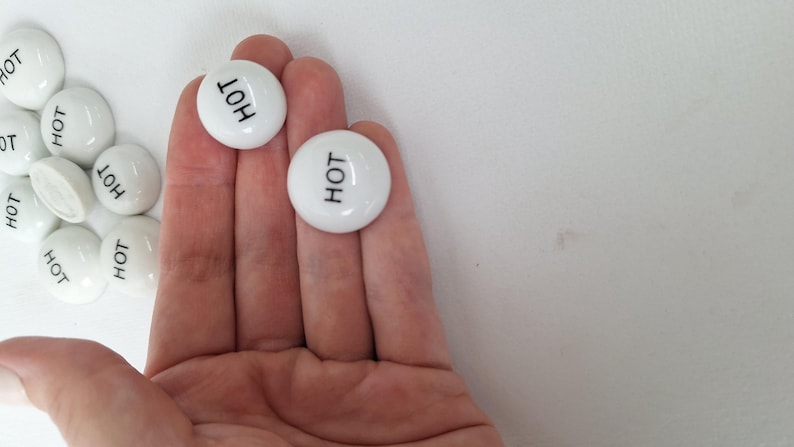 Porcelain Faucet Button Top: Hot Water Handle, Architecture Salvage - Etsy