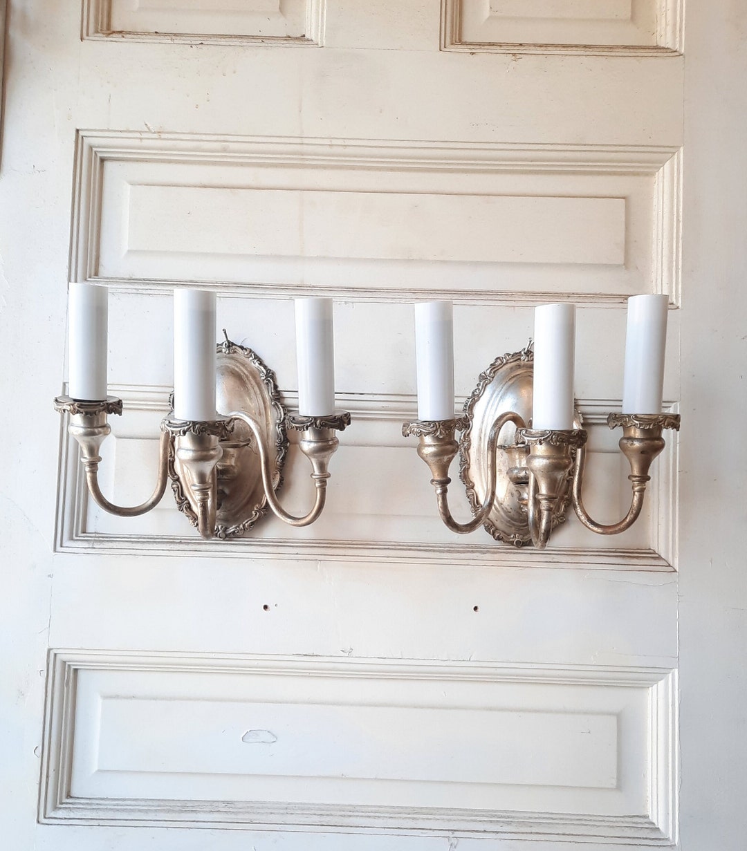 Pair of Antique Candelabra Sconces, Victorian Sconces, Victorian Light ...