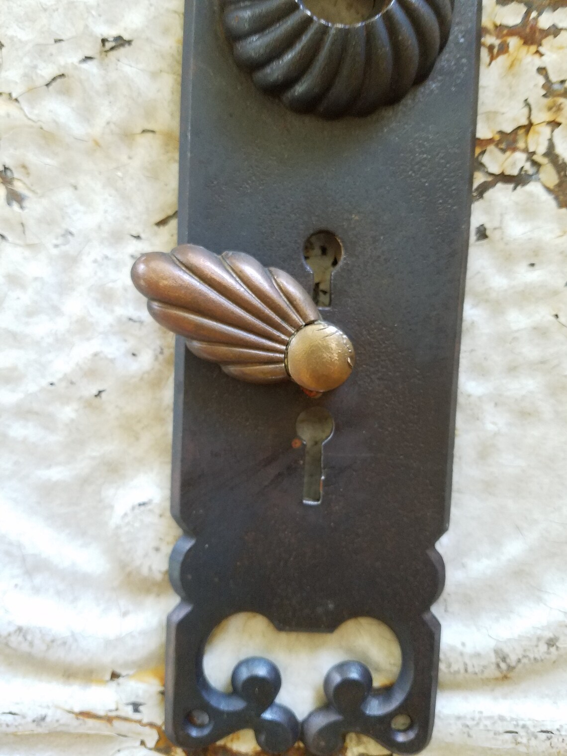 Exterior Door Plate Antique Door Plate Double Keyhole Two - Etsy