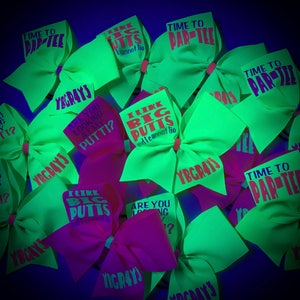 GLOW BOW Glow Party Blacklight Glow Bow~add Text Squad Discounts Glow ...