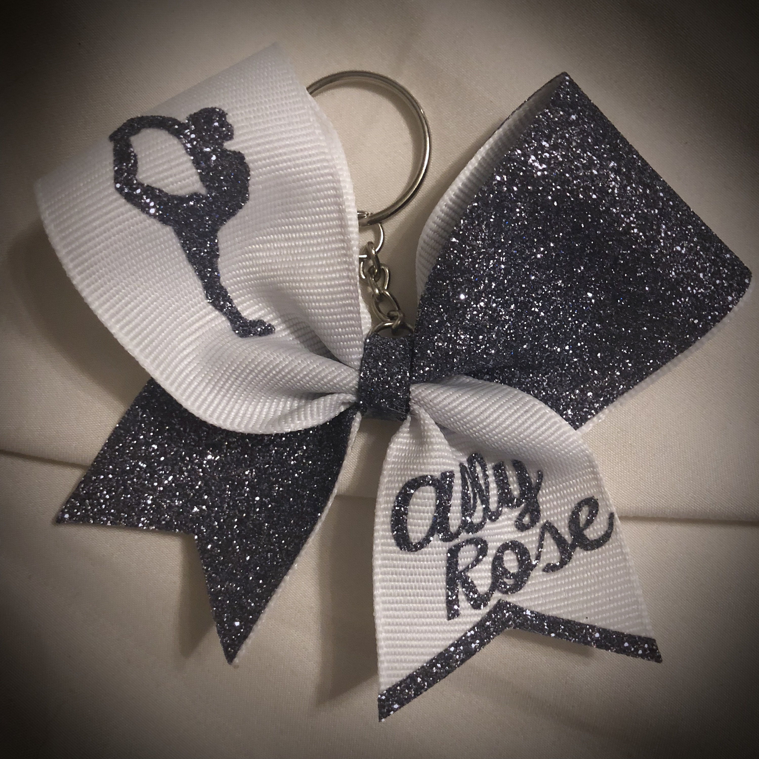 CHEER Bow Keychain ANYText/Color Cheer Gift Mini Bow Keychain | Etsy