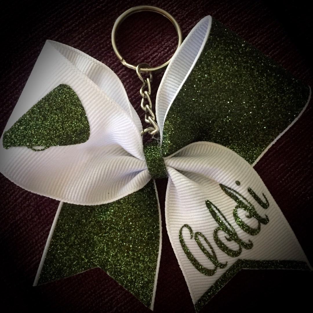 CHEER Bow Keychain CHOOSE Text/color - Etsy