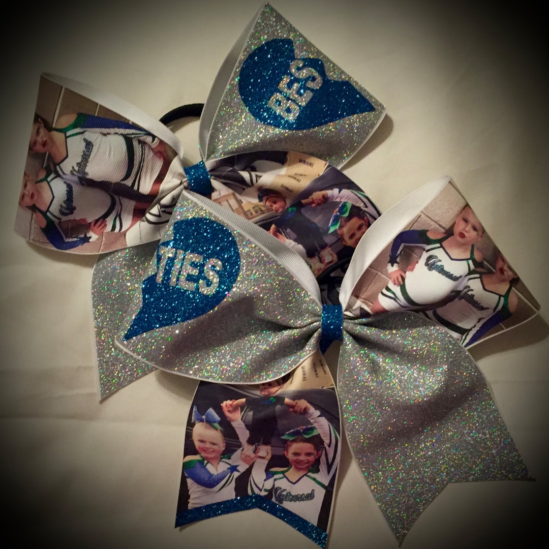 Best Friends Bows~personalized PHOTO Bow Cheer Bow CHOOSE Glitter ...