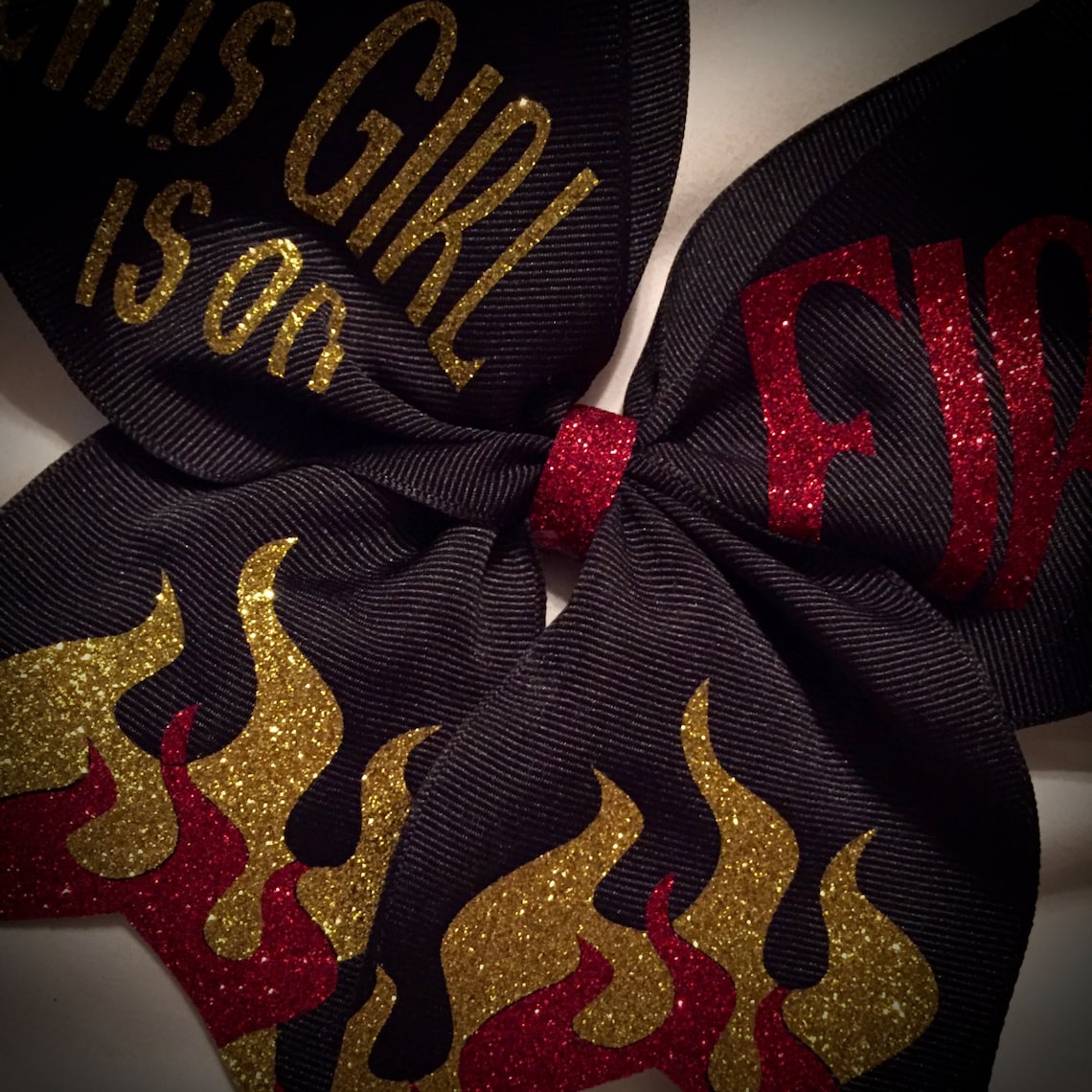 Girl on Fire~glitter Bow CHEER Bow, Makes a Great Cheer Gift, Available ...