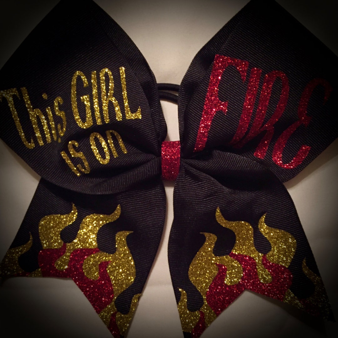 Girl on Fire~glitter Bow CHEER Bow, Makes a Great Cheer Gift, Available ...