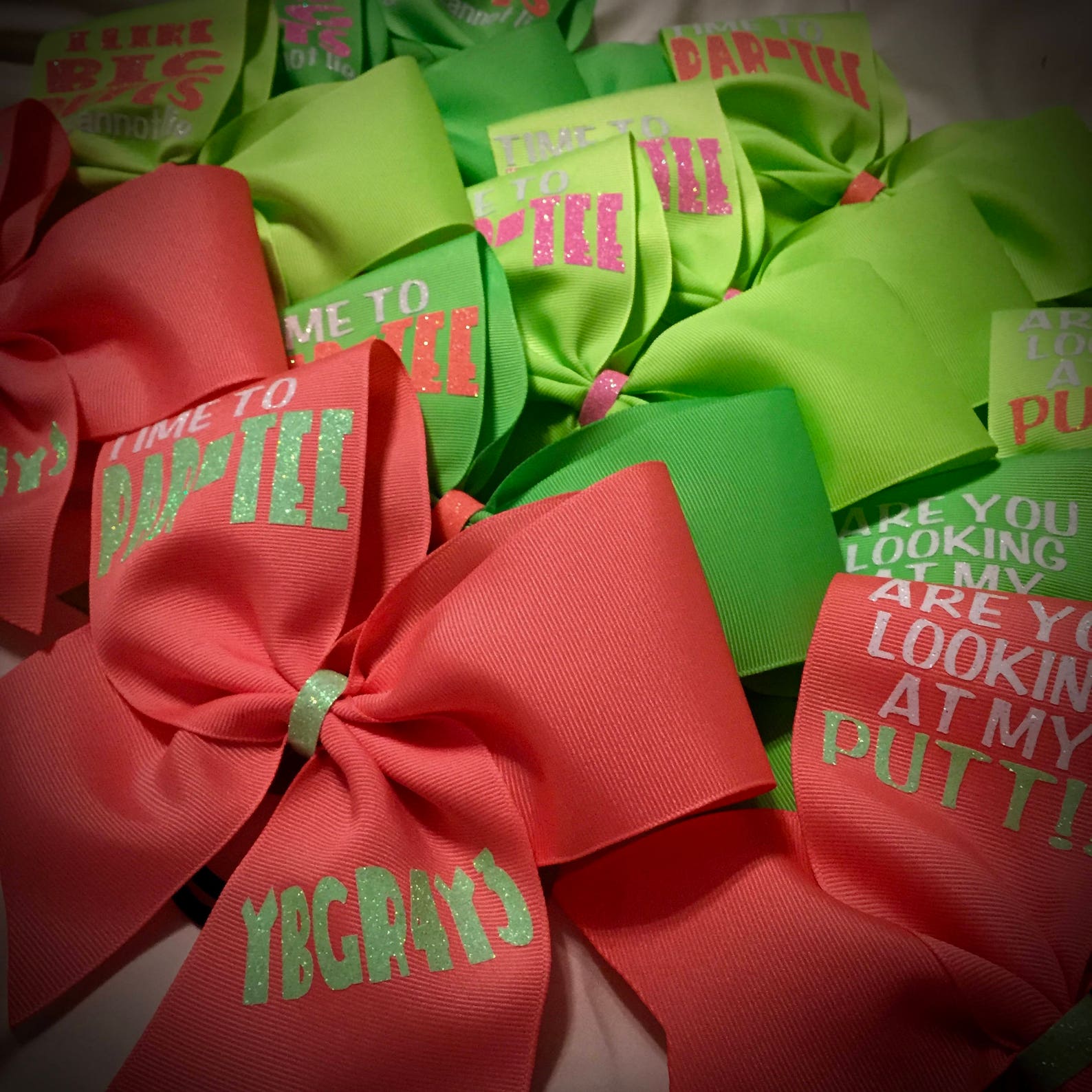 GLOW BOW Glow Party Blacklight Glow Bowadd Text Squad | Etsy