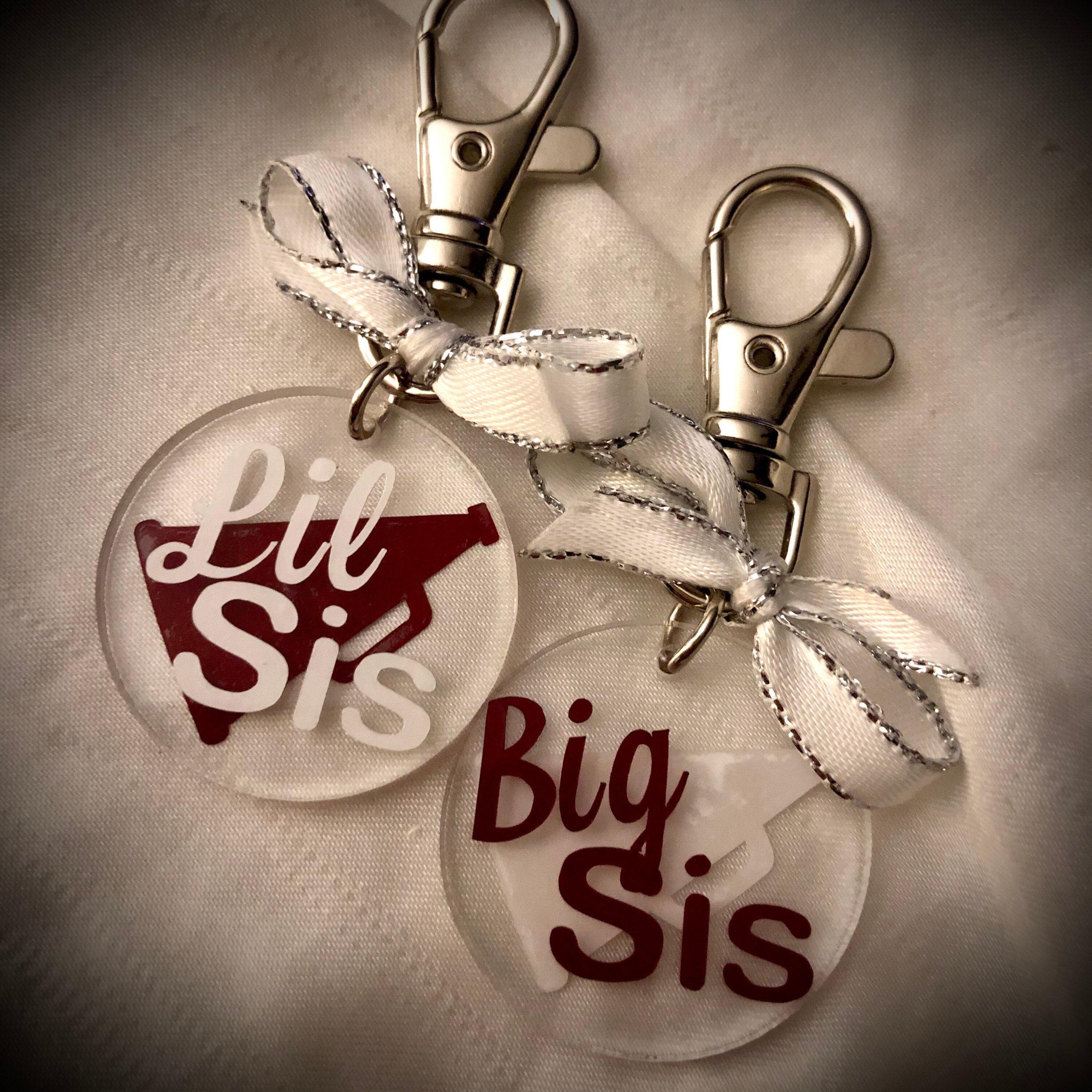 BIG and Little Sisters Keychains, Acrylic Keychain, Cheer Sisters ...