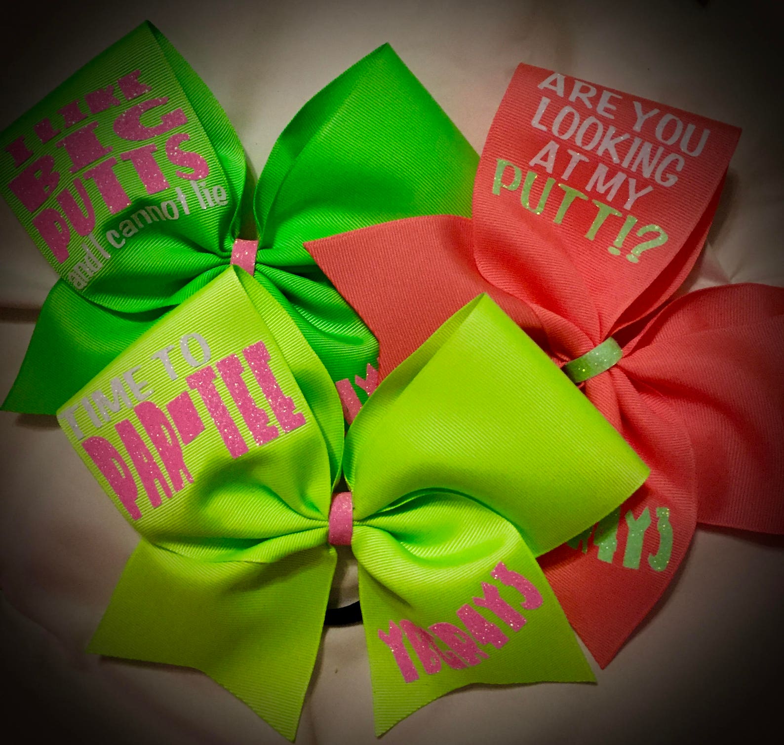 GLOW BOW Glow Party Blacklight Glow Bowadd Text Squad | Etsy