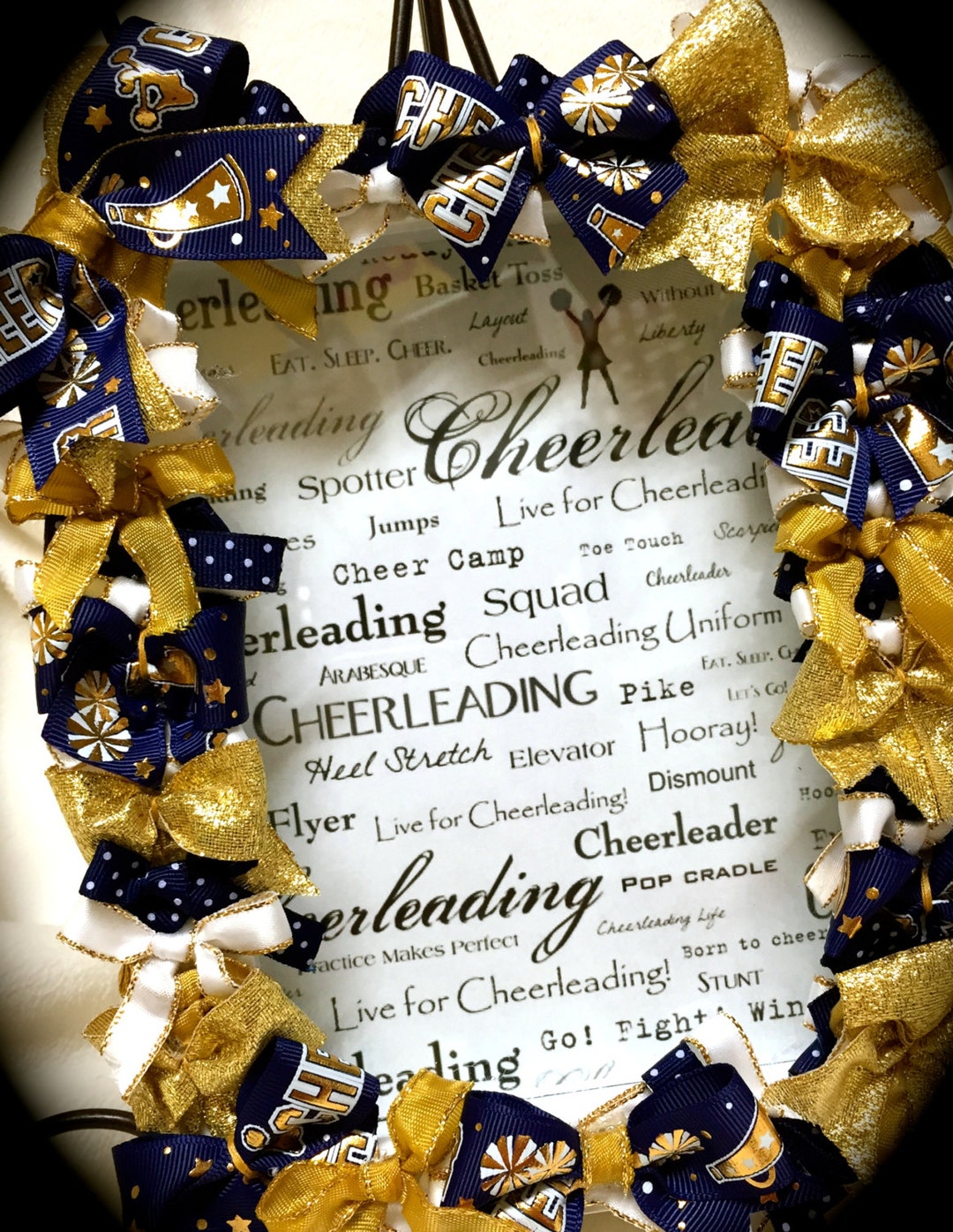 Cheer Picture Frame~shadow Box Cheer Bow Picture Frame 5x7 Choose ANY ...