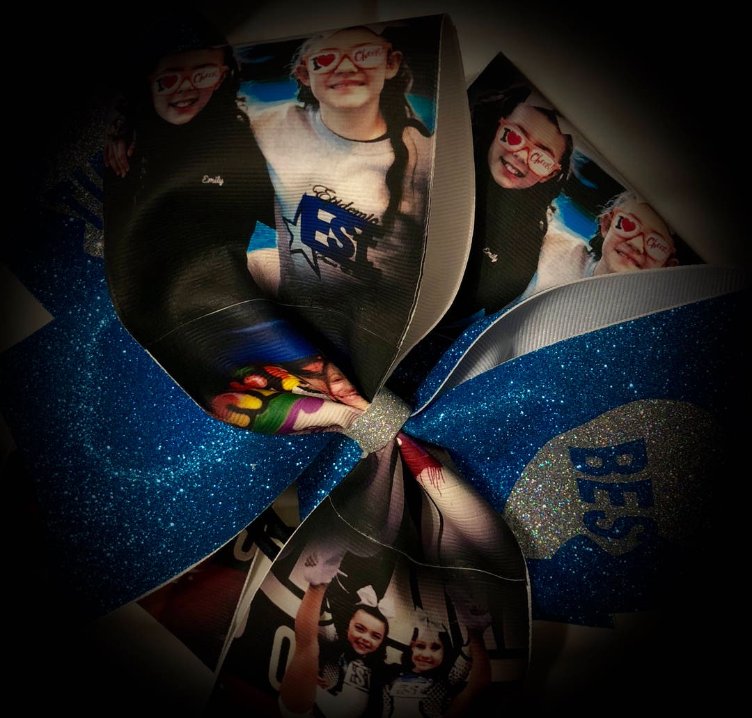 Best Friends Bows~personalized PHOTO Bow Cheer Bow CHOOSE Colors ...