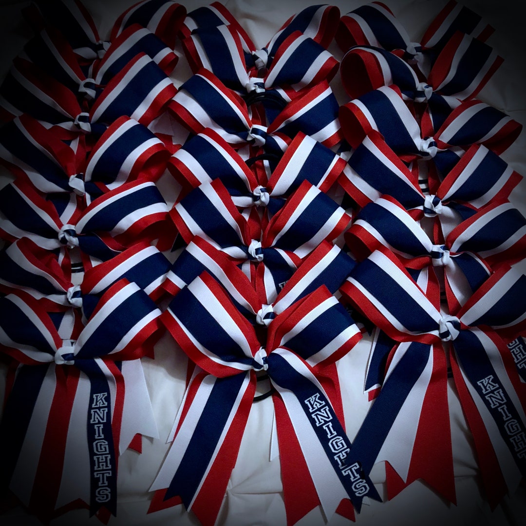 STREAMERS Cheer Bow RIBBONS Cheer Squad Bows With Text Cheer Bows ...