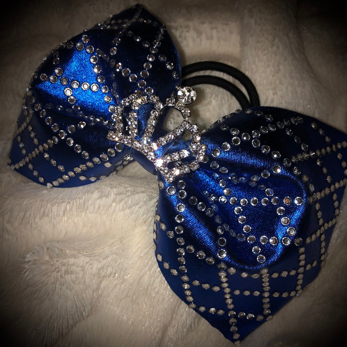 ROYAL PRINCESS Tiara Tailless Cheer Bow Rhinestones Bow 3D | Etsy