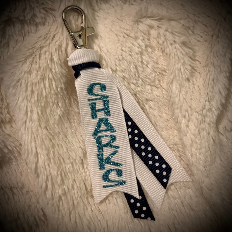 Ribbon Keychain, Personalized Keychain, 4 Inch, Choose Your Colors ...