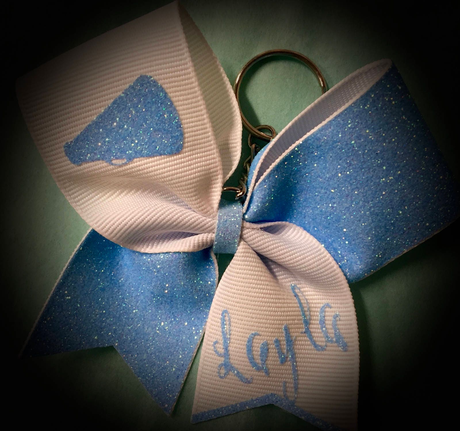 CHEER Bow Keychain ANY Text/color Cheer GIFT Mini Bow Keychain - Etsy