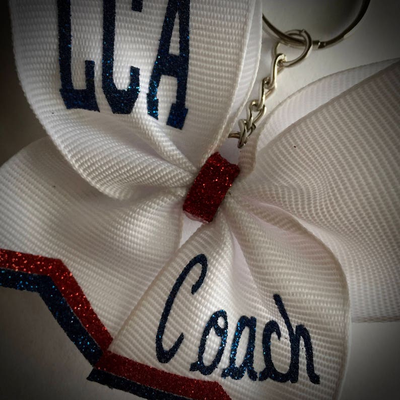 Cheer COACH Gift Custom Keychain CHOOSE Text/color Glitter - Etsy