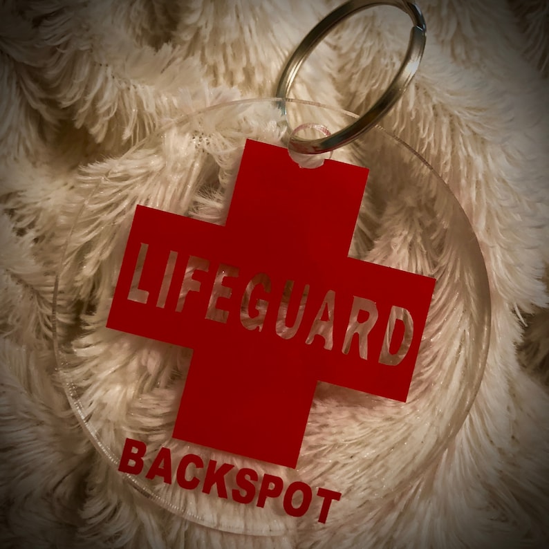 CHEER Keychain, Lifeguard, BACKSPOT, Cheer Gift Keychain ANY Color! - Etsy