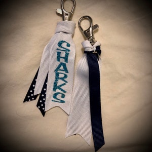 Ribbon Keychain, Personalized Keychain, 4 Inch, Choose Your Colors ...