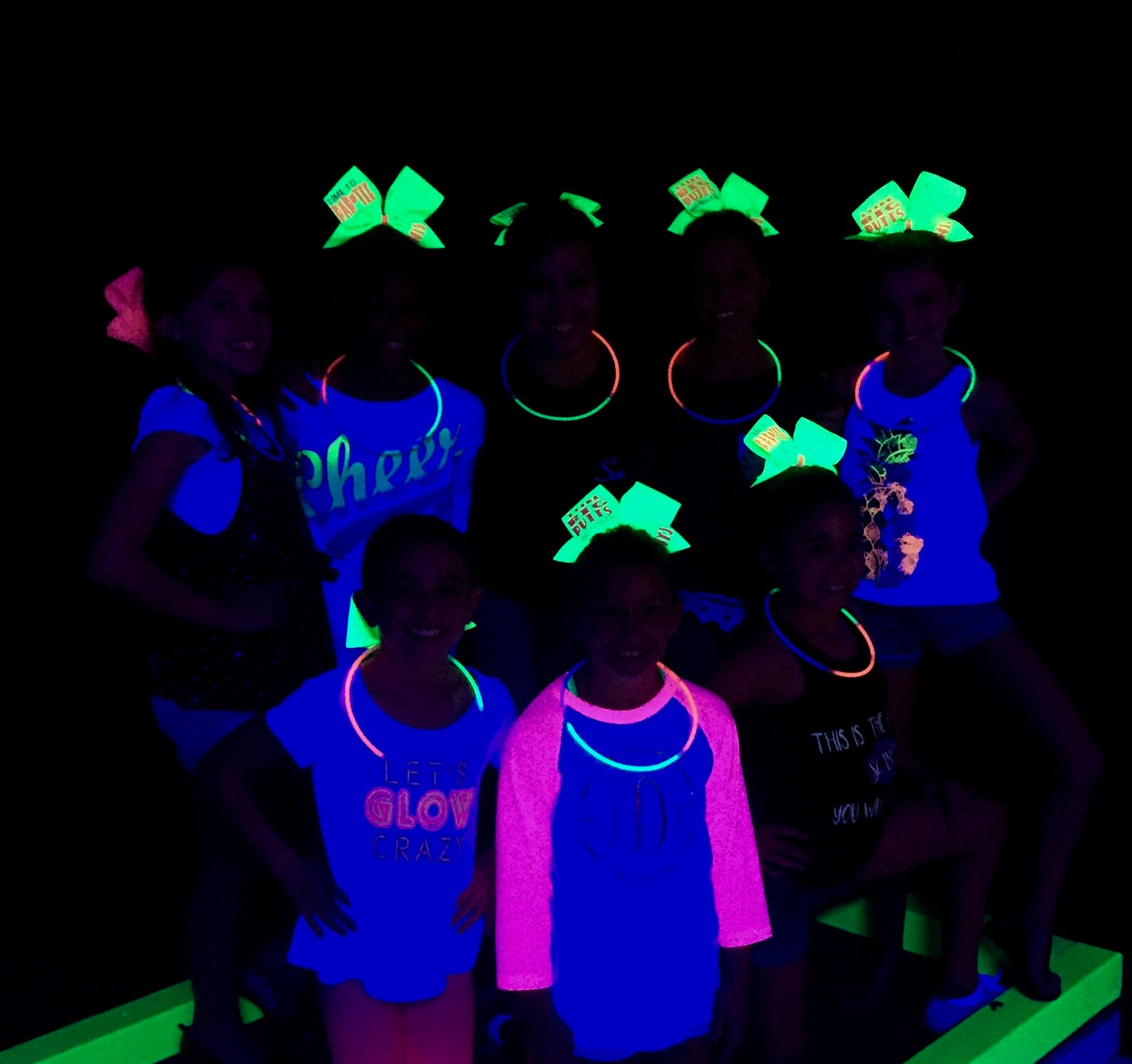 GLOW BOW Glow Party Blacklight Glow Bowadd Text Squad | Etsy
