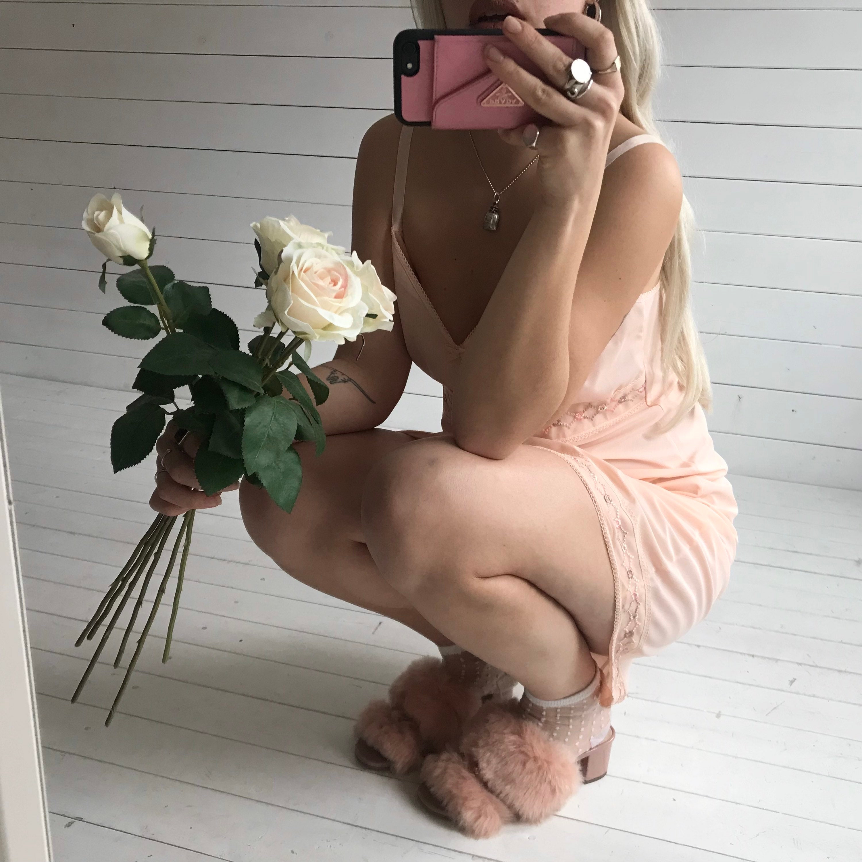 Vintage 1960s Semi Sheer Peach Slip Dress - Etsy