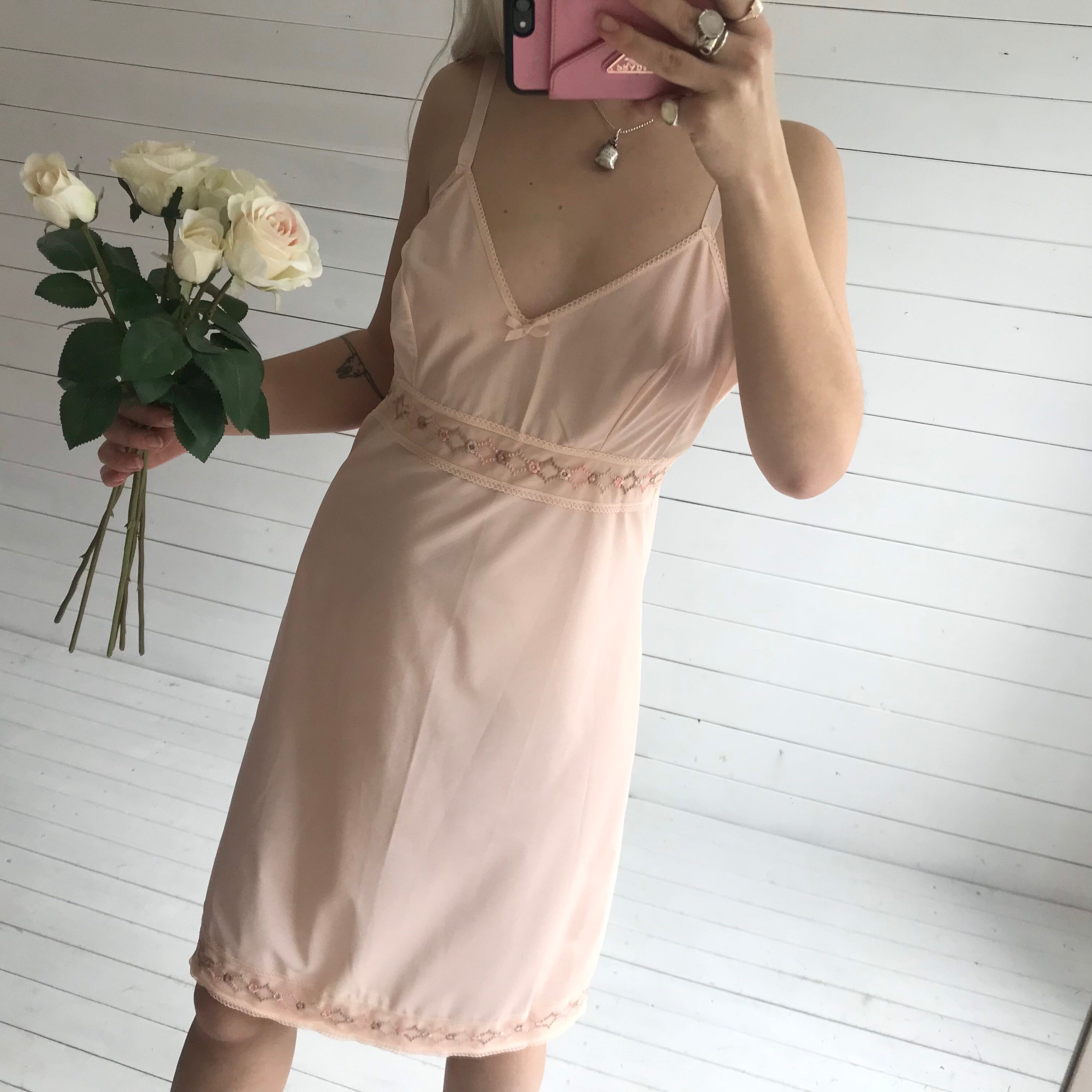 Vintage 1960s Semi Sheer Peach Slip Dress - Etsy
