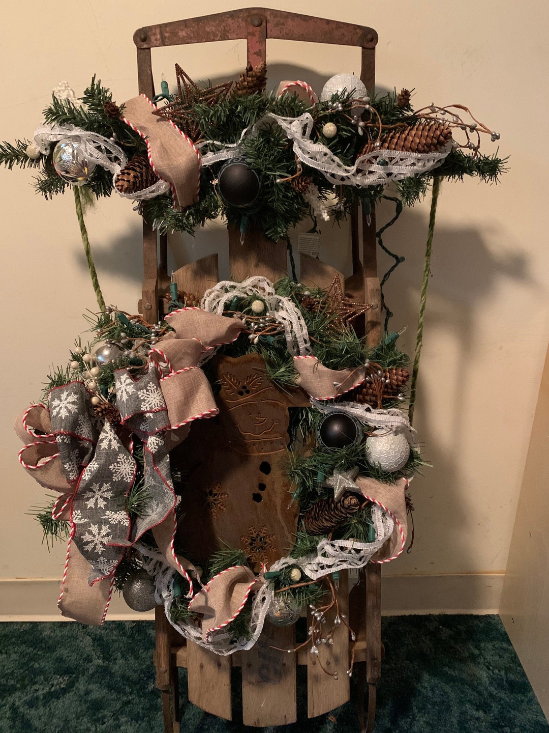 Decorated Runner Sled - Etsy