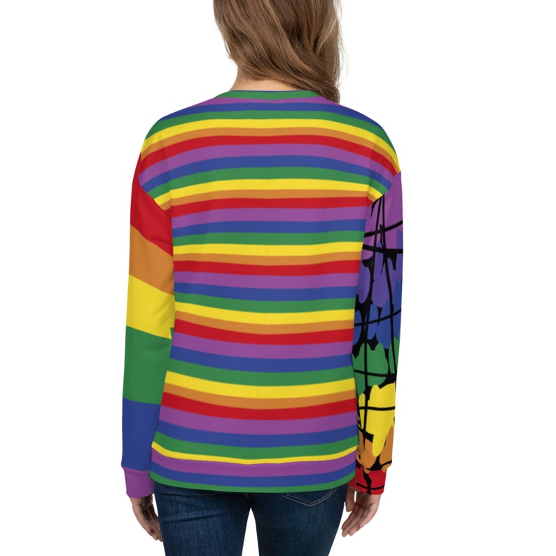 Unisex LGBTQ Rainbow Sweatshirt, Lgbtq Rainbow Pride, Gay Lesbian ...