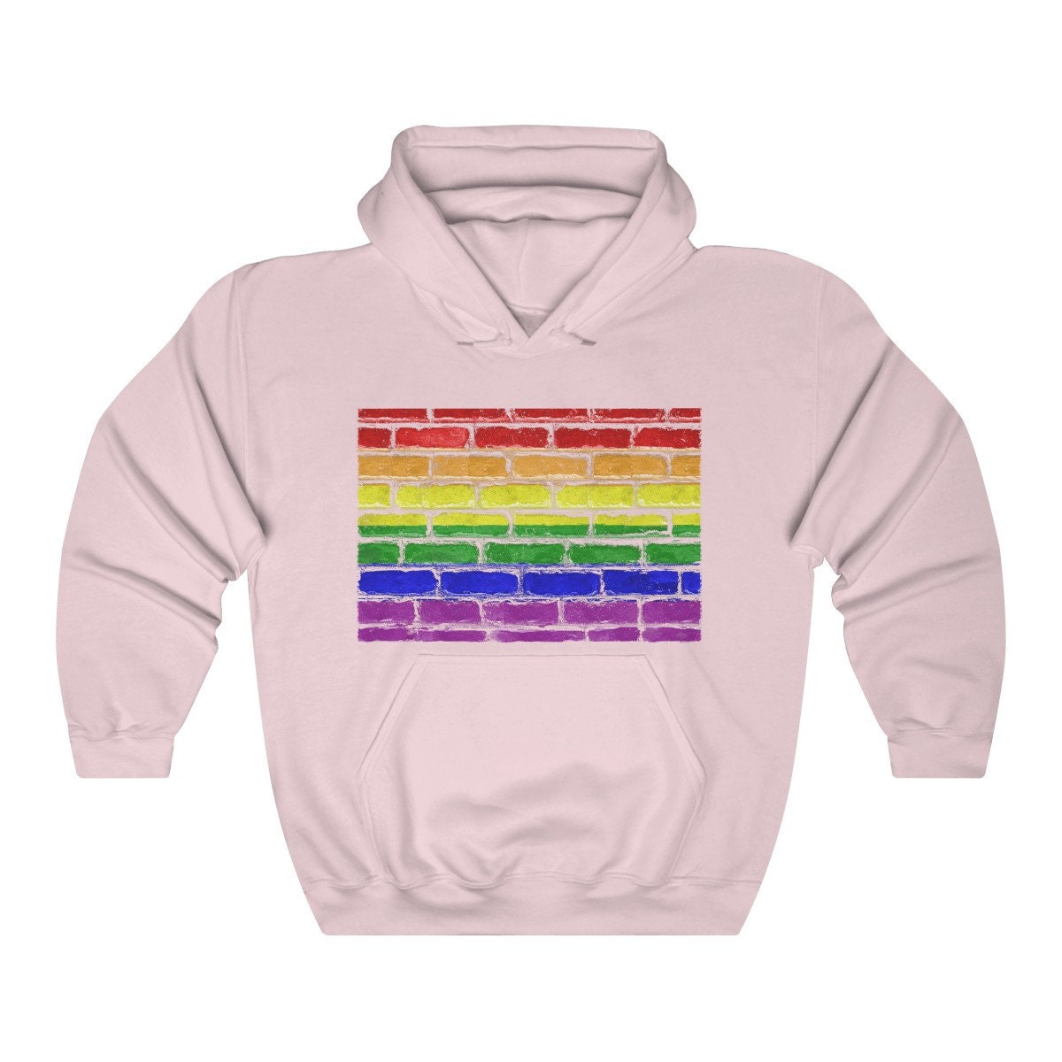 LGBTQ Rainbow Pride Clothing, Rainbow Unisex Heavy Blend Hooded ...
