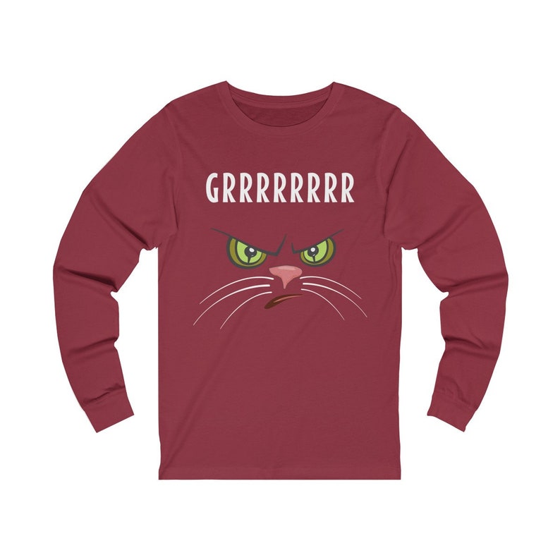 Cute Cat Shirt, Angry Cat Shirt, Mad Cat, Growling Kitty Kitten, Funny ...