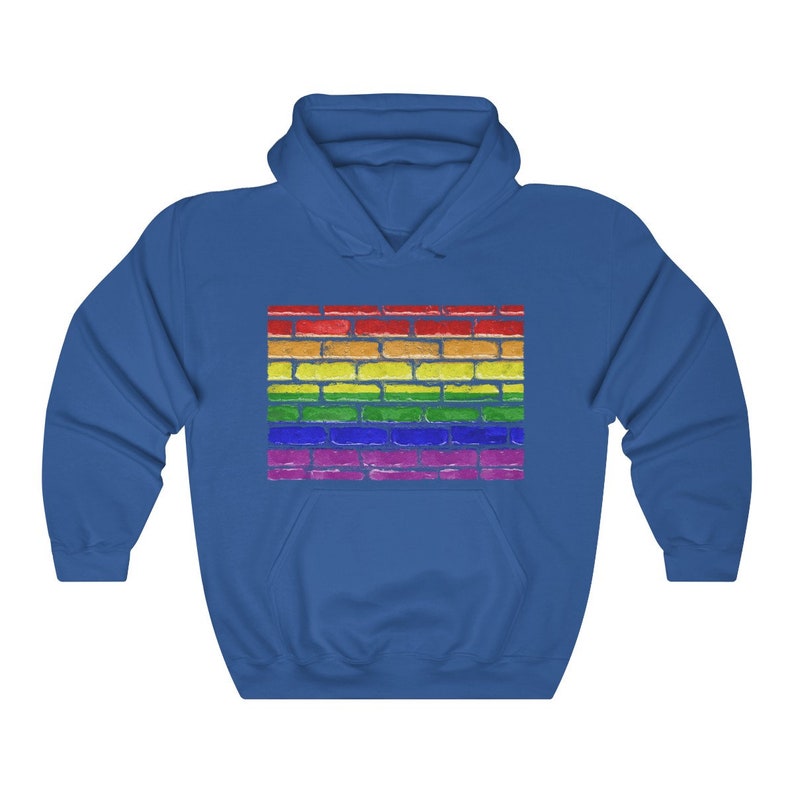 LGBTQ Rainbow Pride Clothing, Rainbow Unisex Heavy Blend Hooded ...