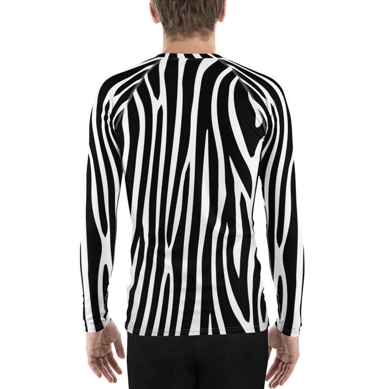 Animal Print Shirt, Men's Rash Guard, Zebra Print, Gifts for Him, Mens ...