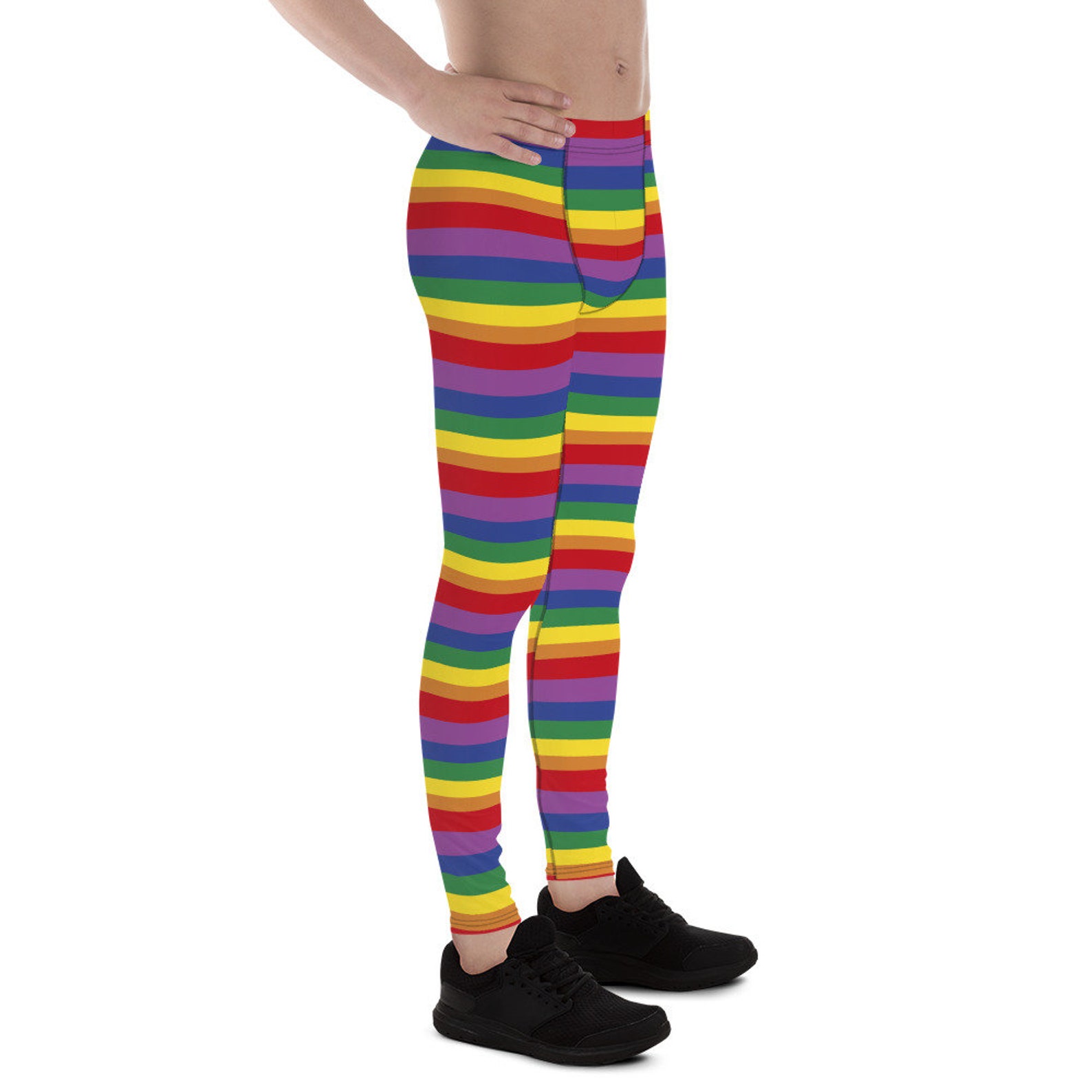 Gay Pride Rainbow Men's Hipster Leggings Pride Parade Festival Clothes ...