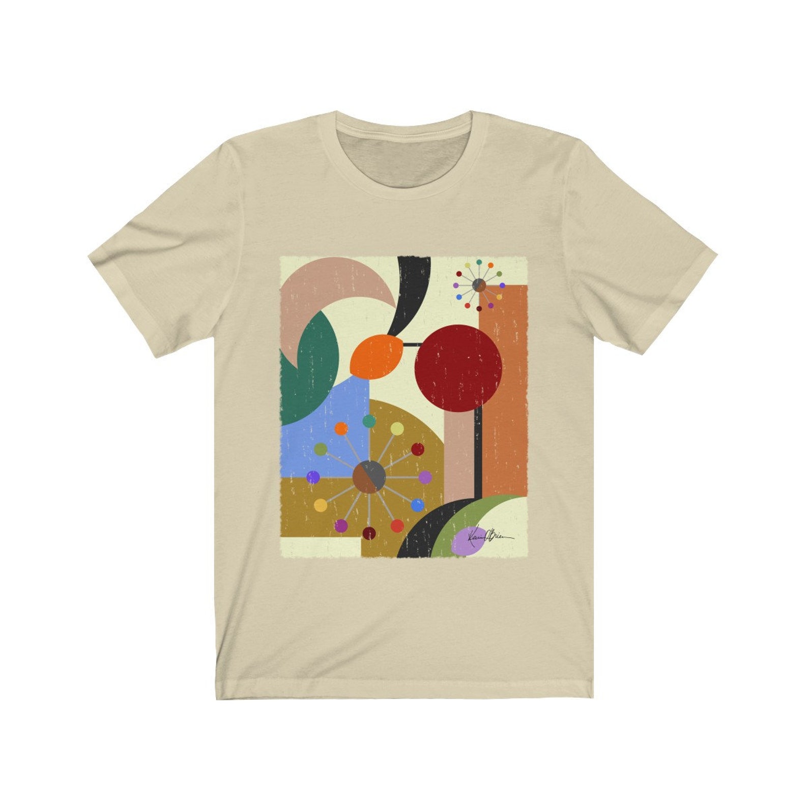 Original Art Tee, Mid-century Modern, Hipster Shirt, Men's Women's ...