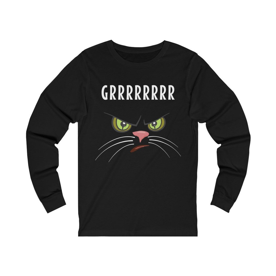 Cute Cat Shirt, Angry Cat Shirt, Mad Cat, Growling Kitty Kitten, Funny ...