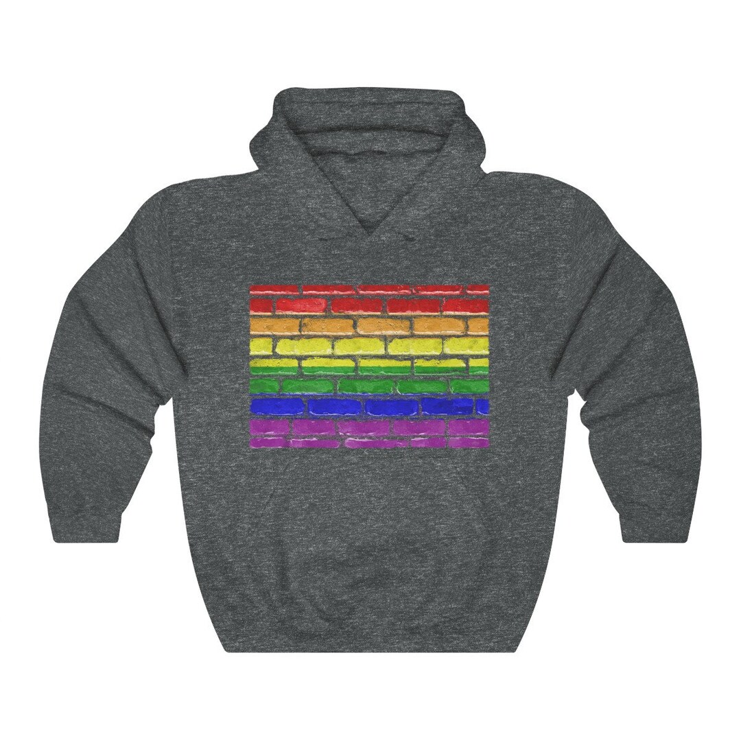 LGBTQ Rainbow Pride Clothing, Rainbow Unisex Heavy Blend Hooded ...