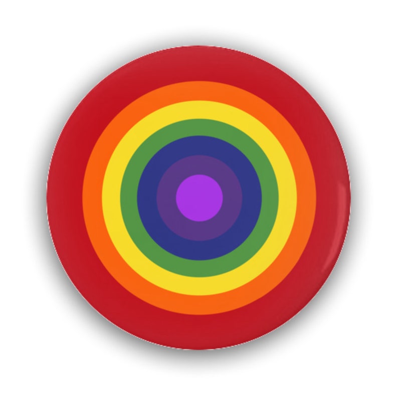 Rainbow Gay Pride Month Pin-back Buttons Round Rainbow Pins ...