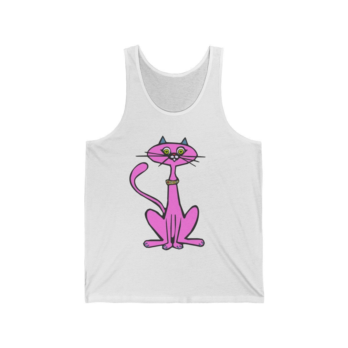 Camisas divertidas del gato, camiseta del tanque unisex gato camisa ...