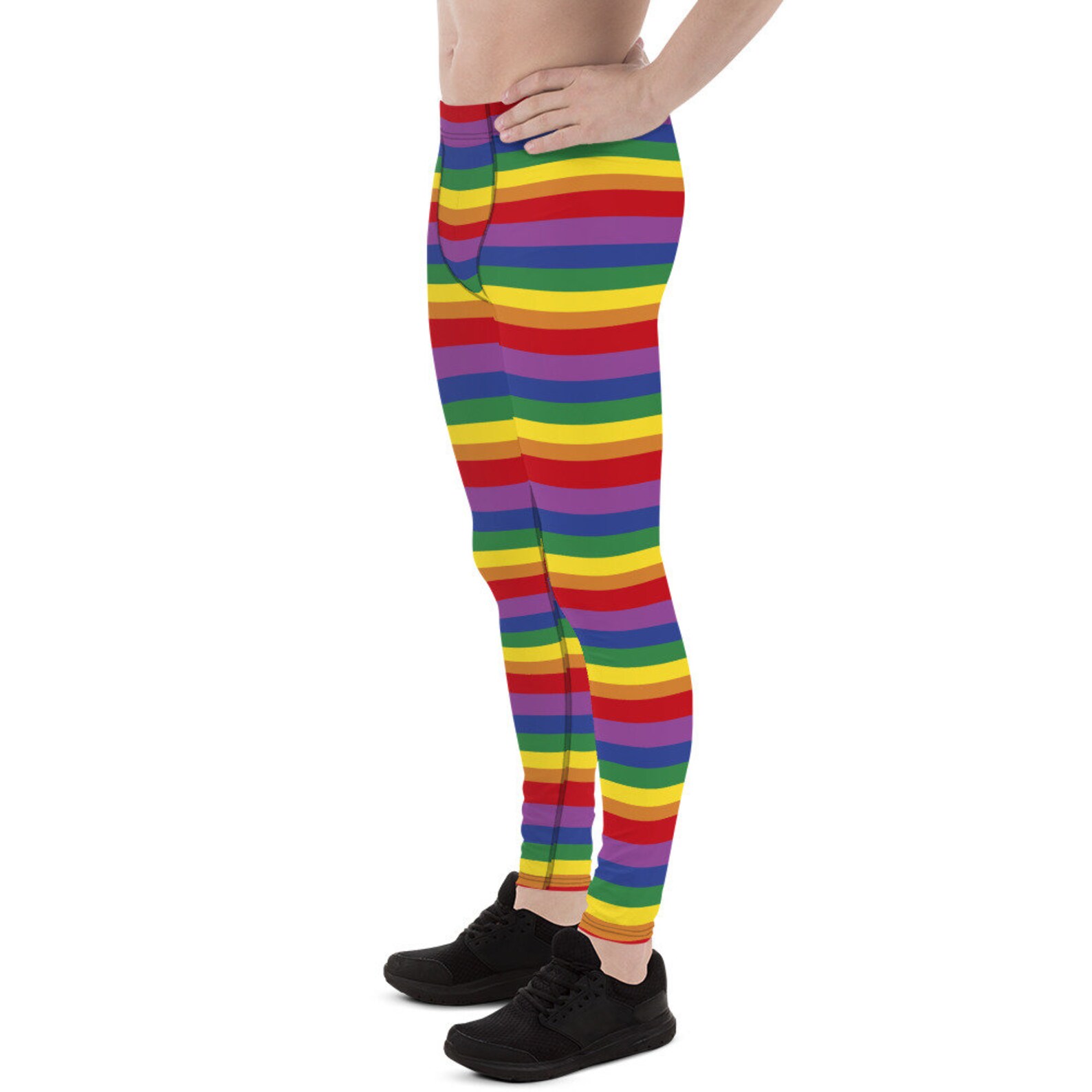 Gay Pride Rainbow Men's Hipster Leggings Pride Parade Festival Clothes ...
