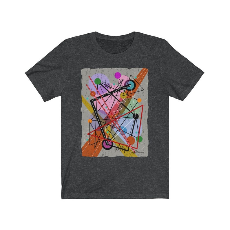 Art Graphic Tee, Original Artwork, Kandinsky Style, Multi-colored T ...