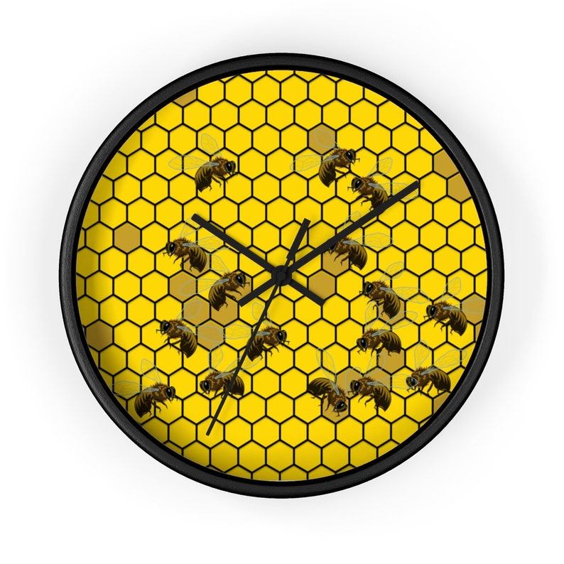 Bee Gifts, Honey Bee and Honeycomb Wall Clock, Gifts for Bee Keepers ...