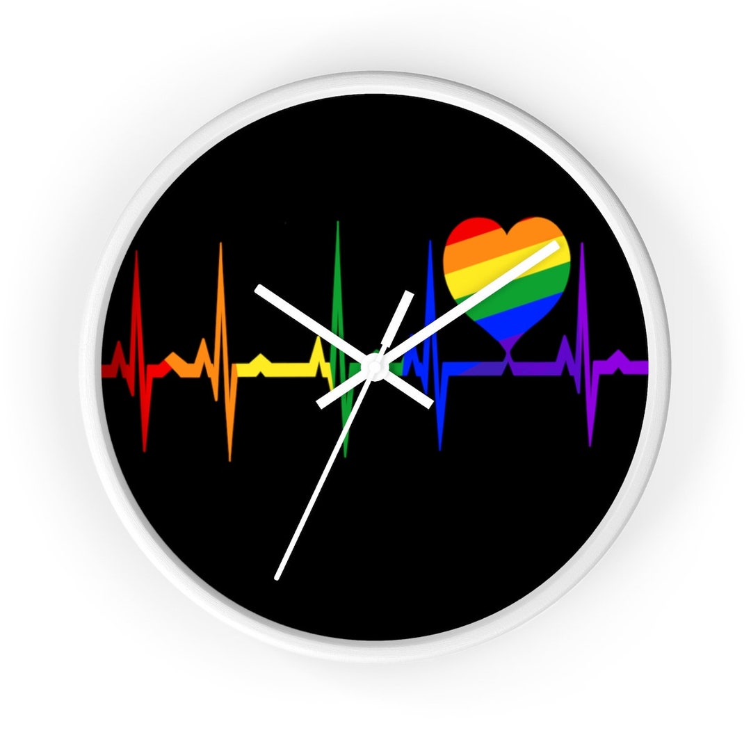 LGBTQ Gifts, Rainbow Pride Wall Clock, Gay Lesbian Pride Gift, LGBTQ ...