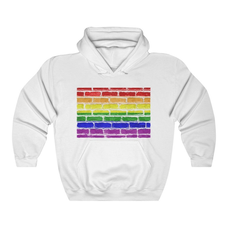 LGBTQ Rainbow Pride Clothing, Rainbow Unisex Heavy Blend Hooded ...