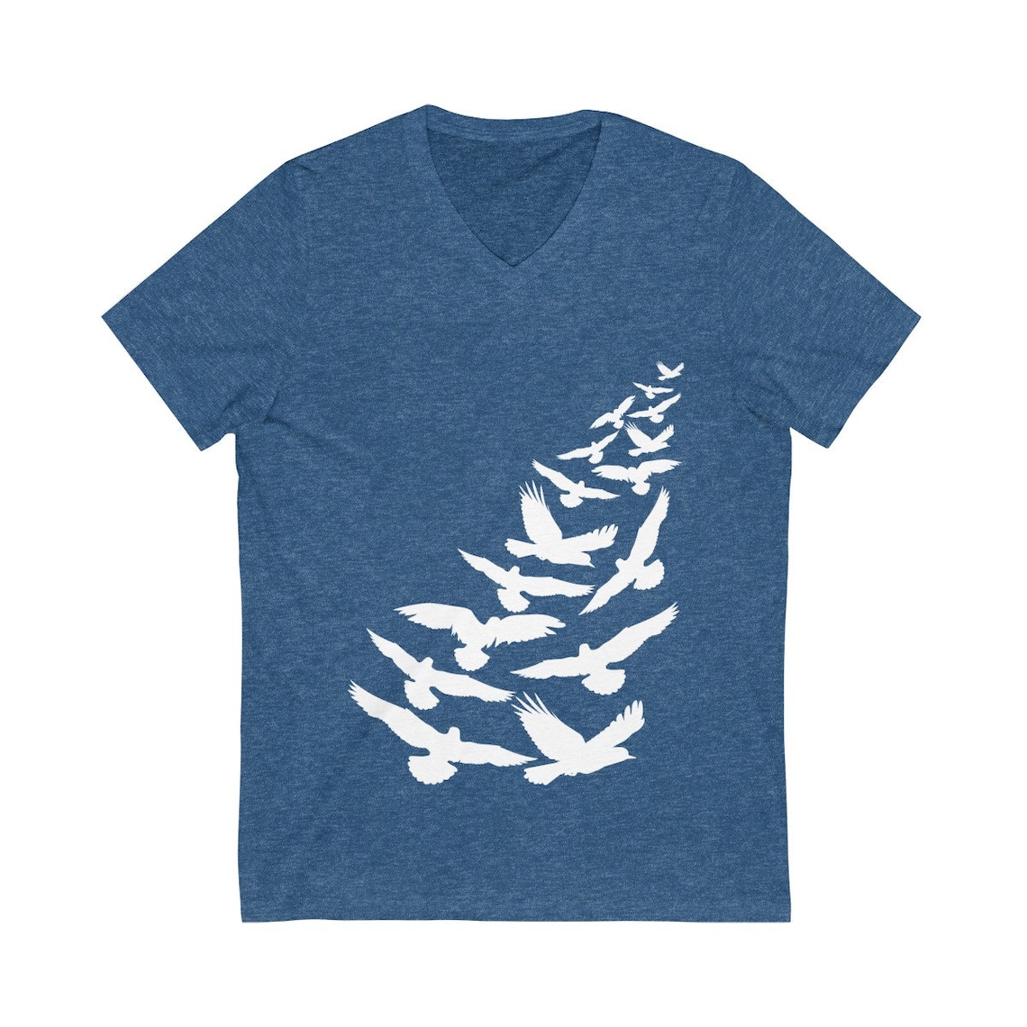 Bird Shirts Birds Flying V-neck Short-sleeve Unisex Tee Cute - Etsy