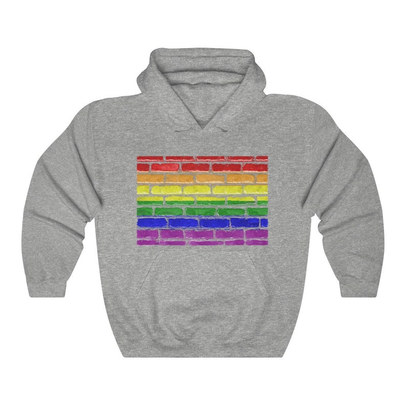 LGBTQ Rainbow Pride Clothing, Rainbow Unisex Heavy Blend Hooded ...
