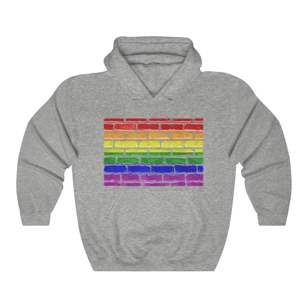 LGBTQ Rainbow Pride Clothing, Rainbow Unisex Heavy Blend Hooded ...
