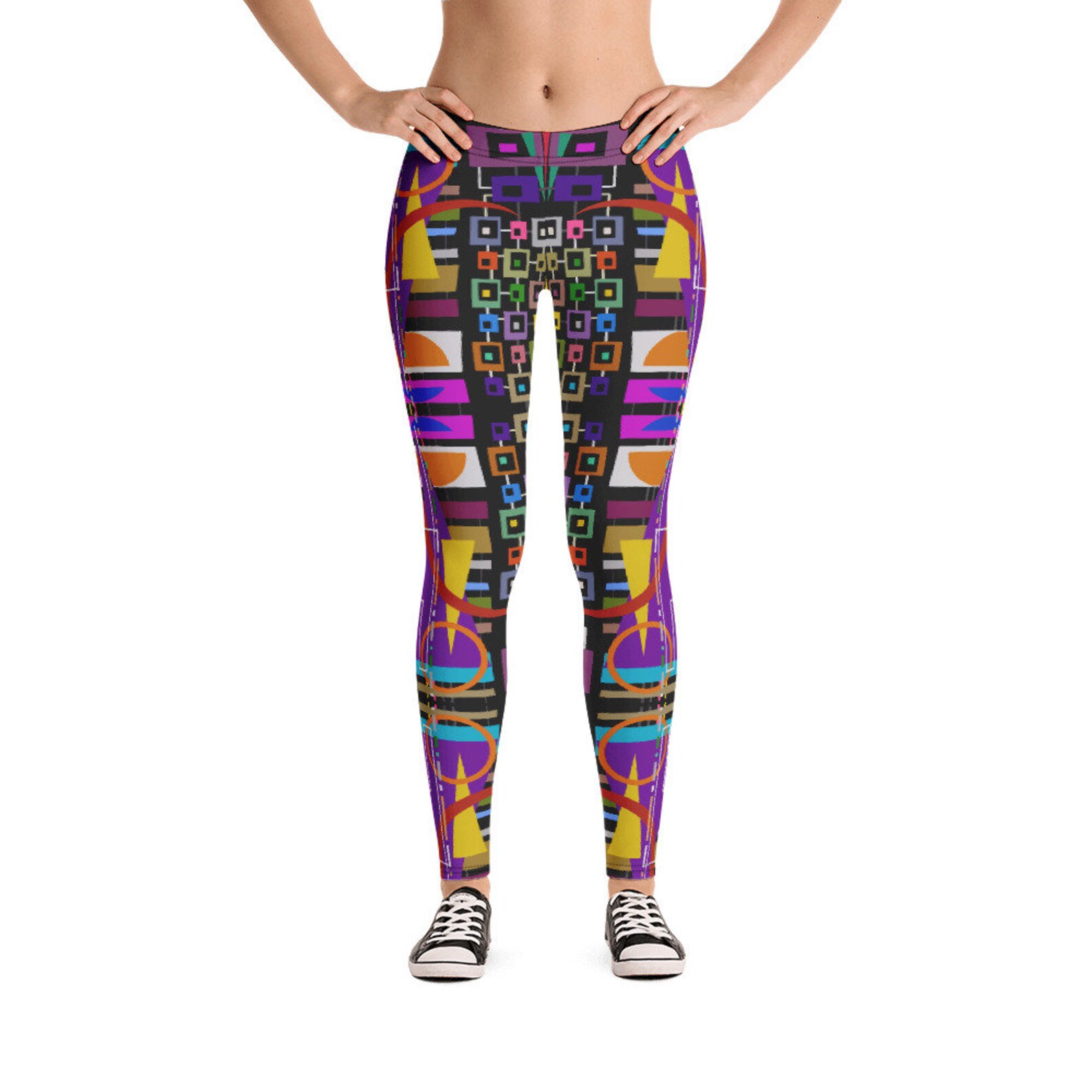 Women's Leggings Kandinsky Art Style Boho Leggings, Hipster Leggings ...
