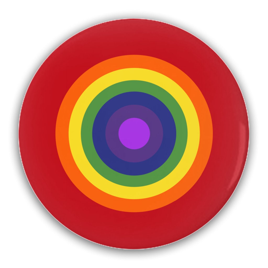 Rainbow Gay Pride Month Pin-back Buttons Round Rainbow Pins ...