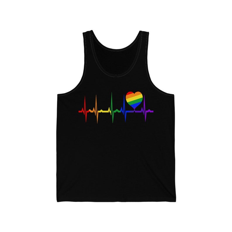 Lgbtg Pride Month Gay Pride Rainbow Heart Tank Top Rainbow Etsy